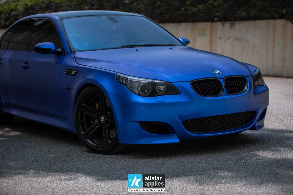 BMW E60 M5 - Matt Anodized Dark Blue wrap | Allstar Applies – Οι ...